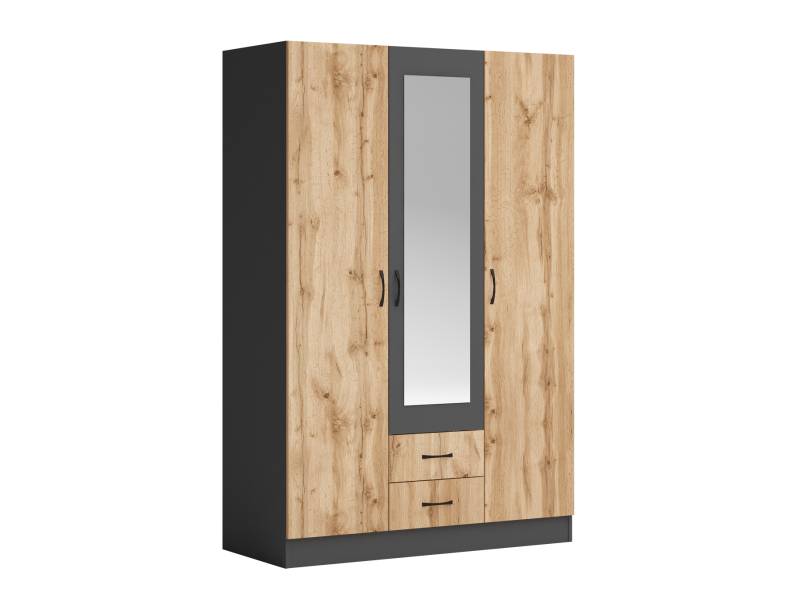 Трикрилен гардероб Аполо 11 - Топ Цени | Мебели Онлайн Orhideamebel.com